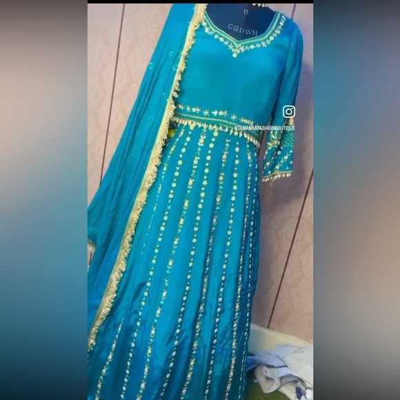 Lehengas | Turquoise Handwork Lehnga | Poshmark